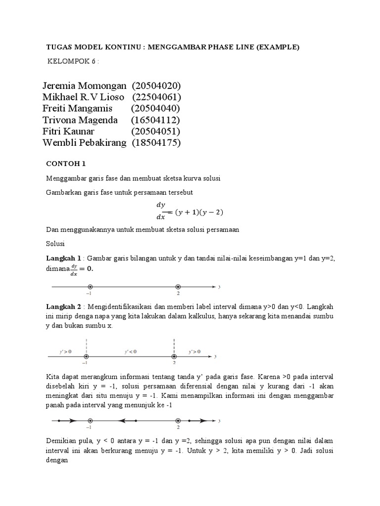 Menggambar Phase Line (Example) - Kelompok 2 | PDF