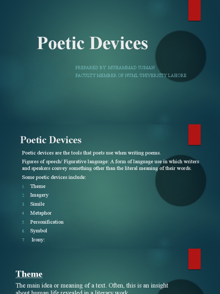 Poetic Devices | PDF