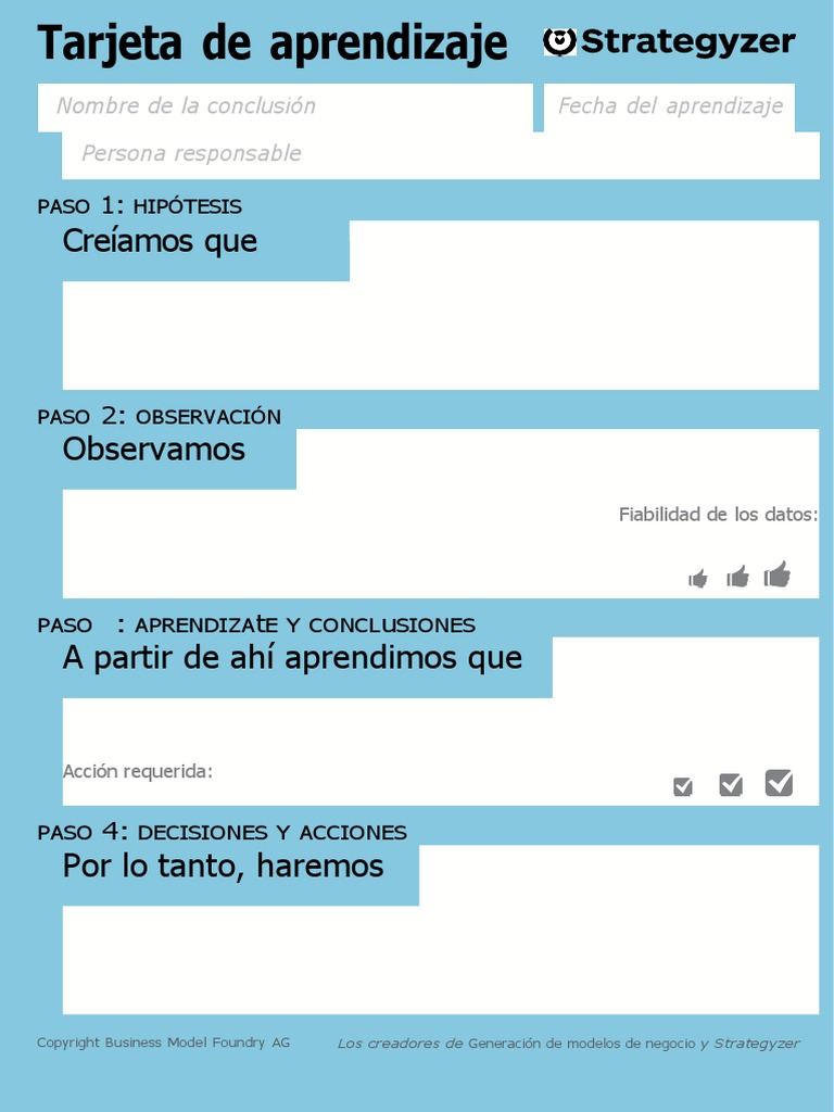 Formato Tarjeta de Aprendizaje | PDF