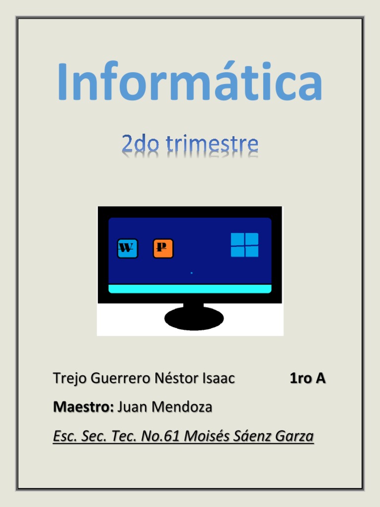 Informática Portada 2 Trimestre | PDF