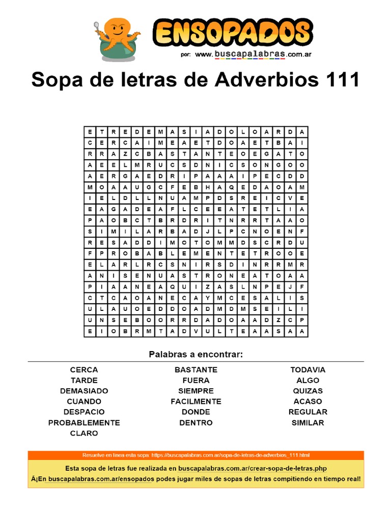 sopa-de-letras-de-adverbios 111 | PDF
