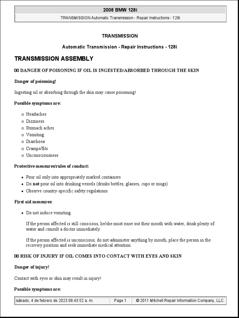 BMW Transmision Auto | PDF | Manual Transmission | Automatic Transmission