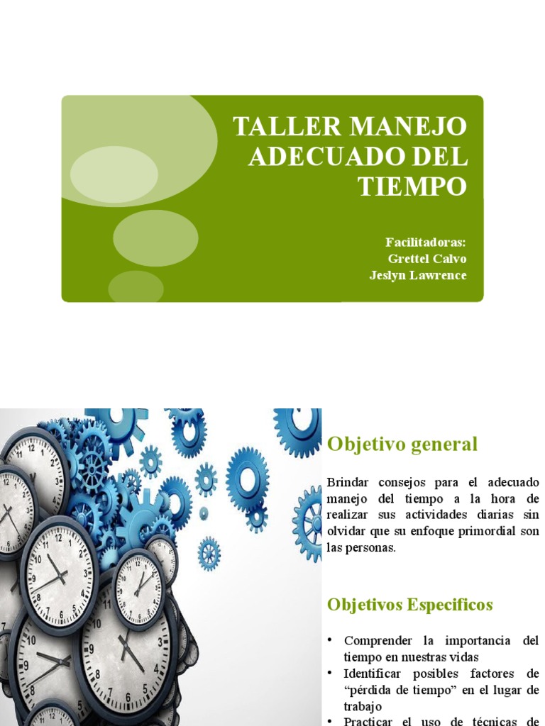 Taller Manejo Adecuado Del Tiempo | PDF