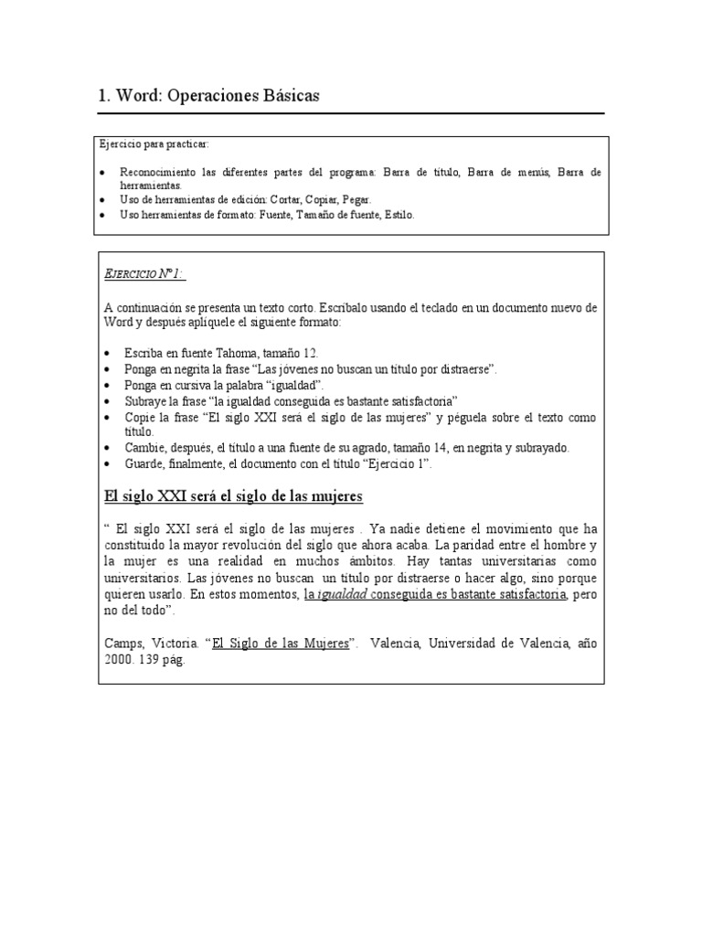 Práctica Word 1 | PDF | Plan de estudios | Microsoft Word