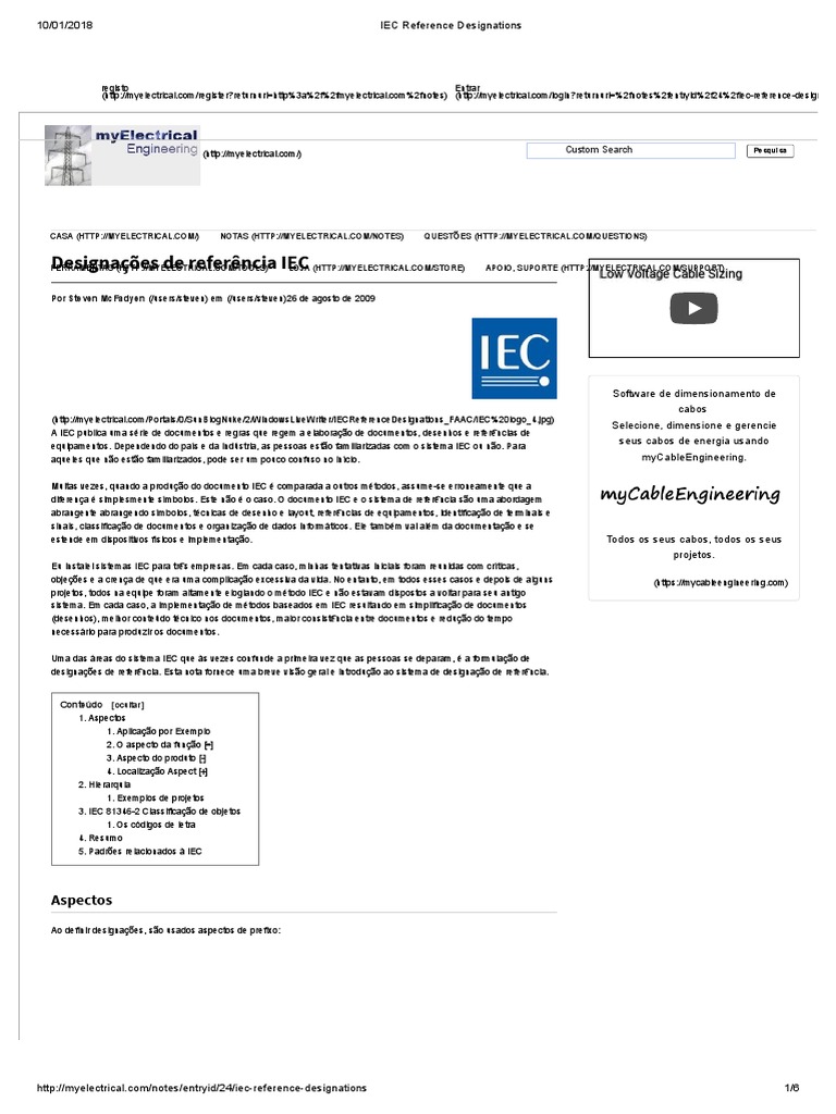 IEC Reference Designations | PDF | Tecnologia e Engenharia