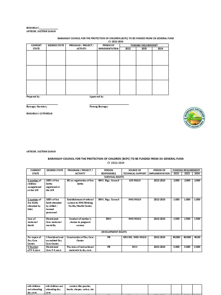 BCPC Action Plan | PDF | Health Care | Family