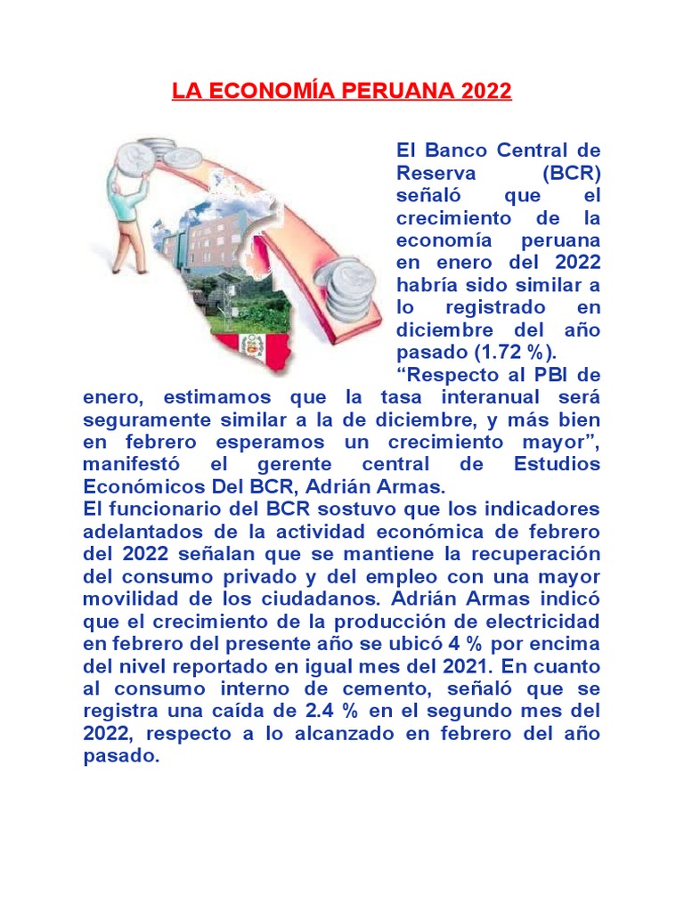 Crecimiento Económico Perú 2022 | PDF