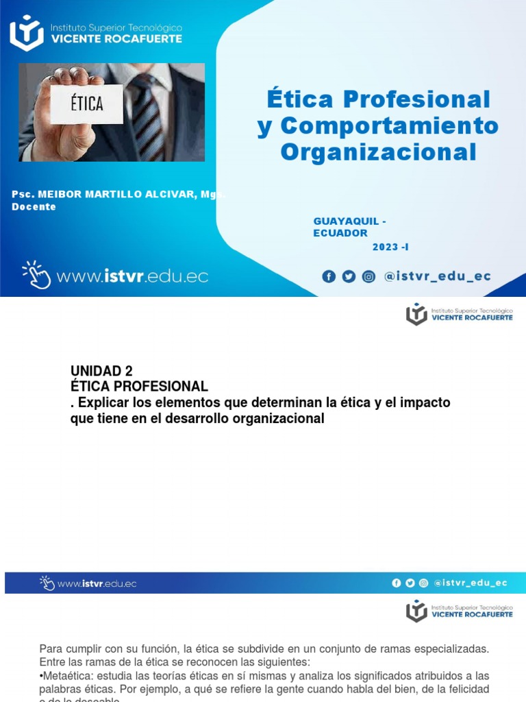 Unidad 2 Ética y Comportamiento | PDF | Contabilidad | Ética profesional