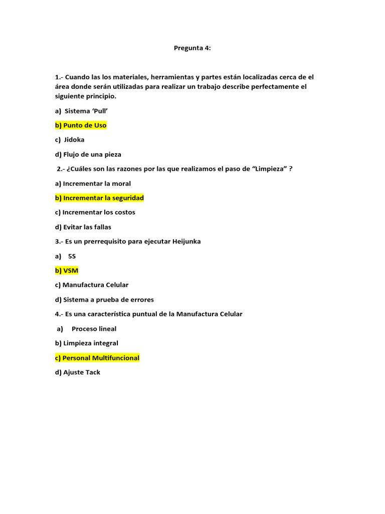 Pregunta 4 Produccion | PDF