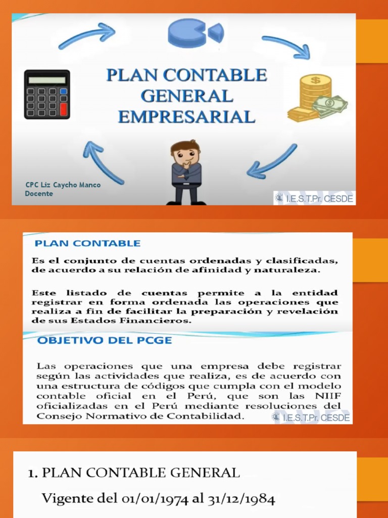 Plan Contable Fundamento de La Contabilidad | PDF