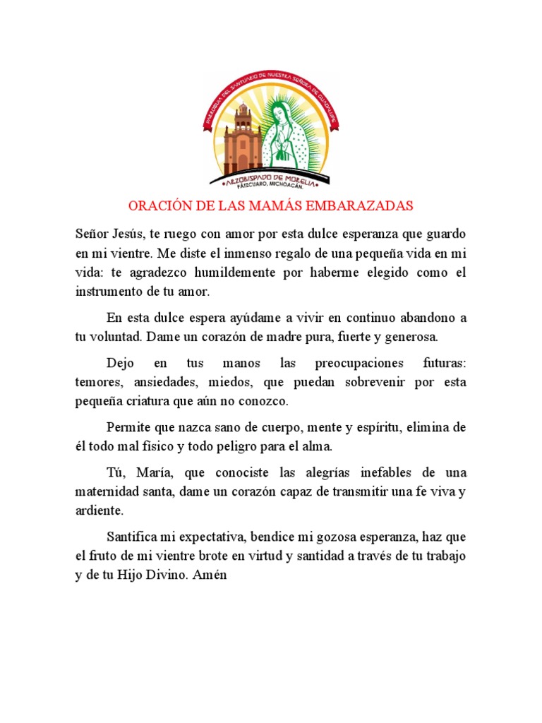 Oración de Las Mamás Embarazadas | PDF