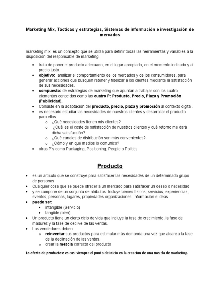 Unidad 2 Variables Controlables Pdf Marketing Producto Negocio 