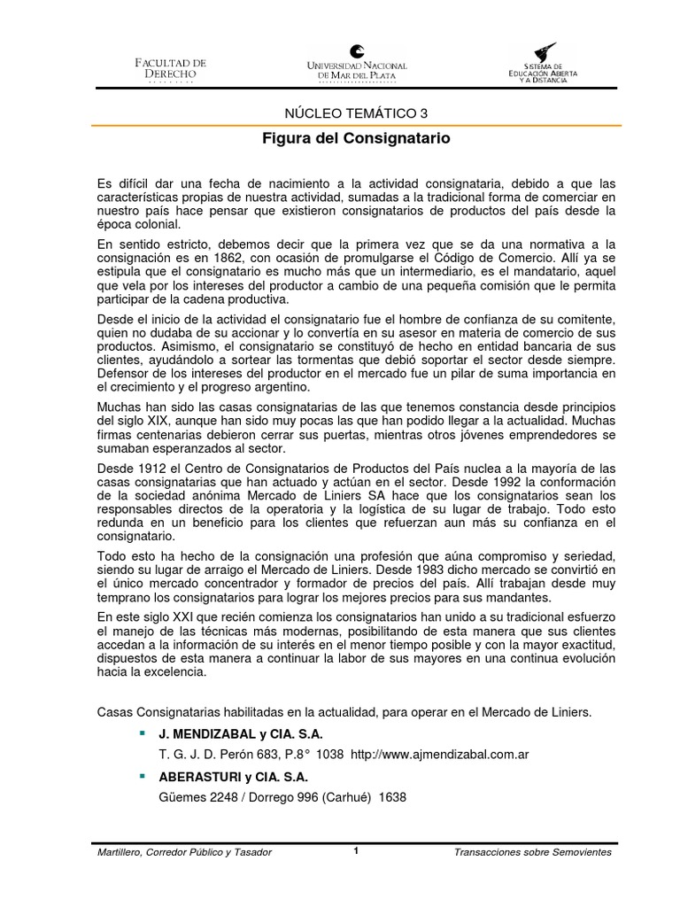 Figura Del Consignatario | PDF
