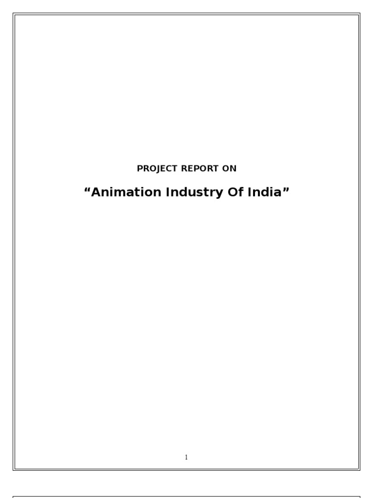 Animation Industry of India" | PDF | Animation | Video Games