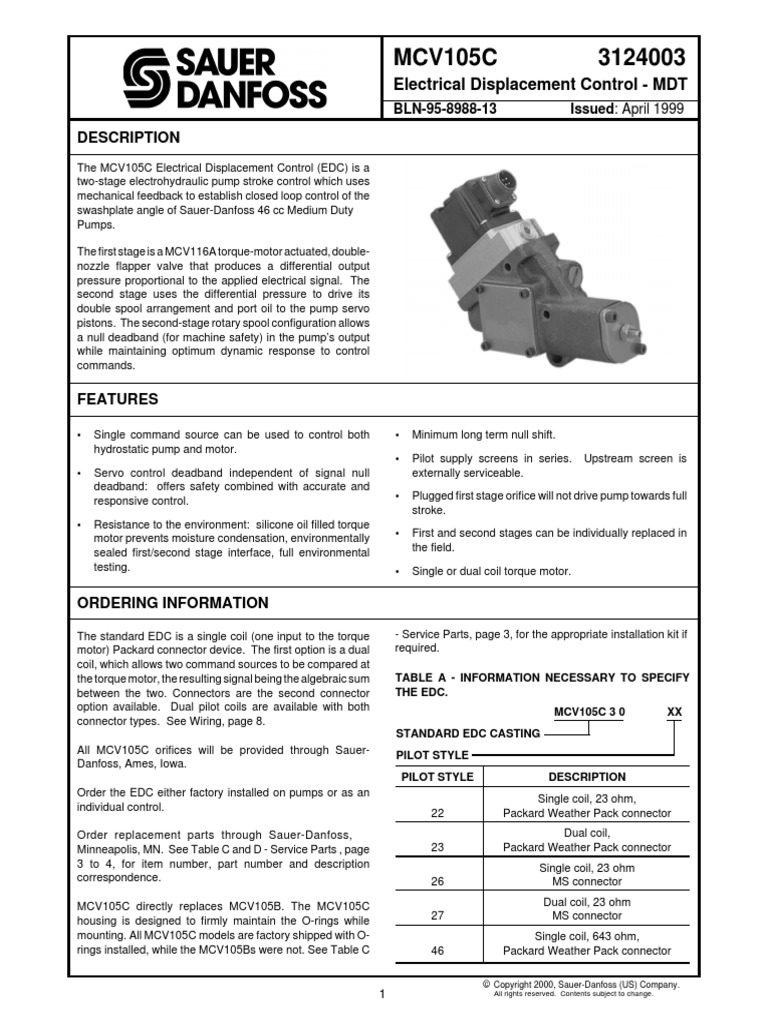 Saur-Danfoss MCV105C - EDC - 3124003 - English | PDF | Science & Mathematics | Computers