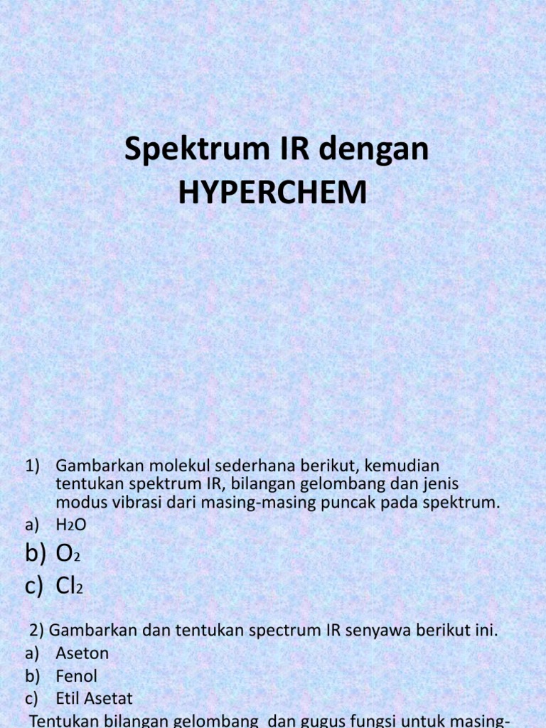 Spektrum IR Dengan Hyperchem | PDF | Sains & Matematika