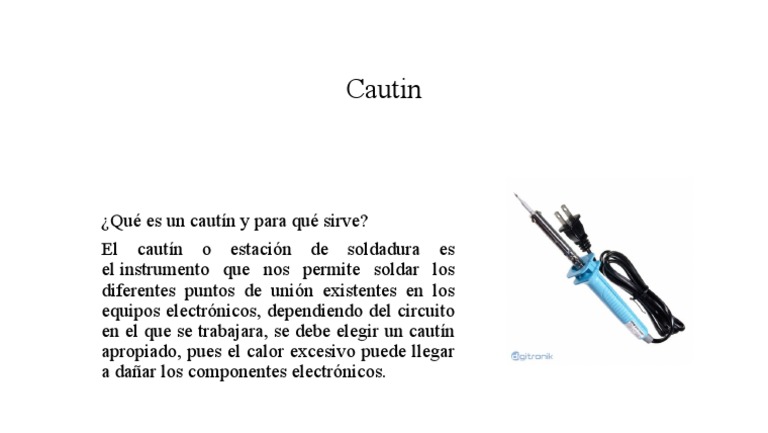 Cautín: Uso y Selección en Electrónica | PDF