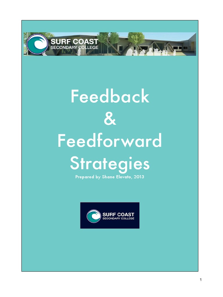 Feedback & Feedforward Strategies | PDF | Educational Assessment | Psychological Concepts