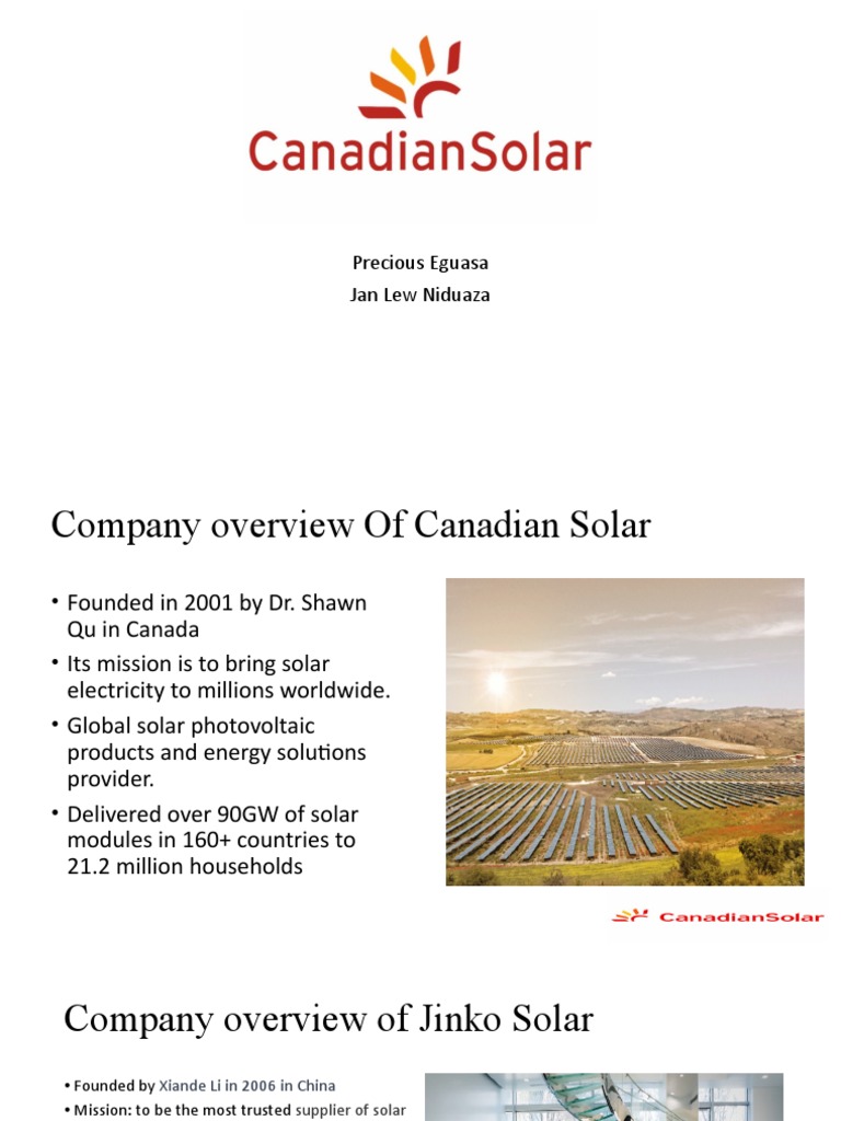 Canadian Solar Company Overview | PDF