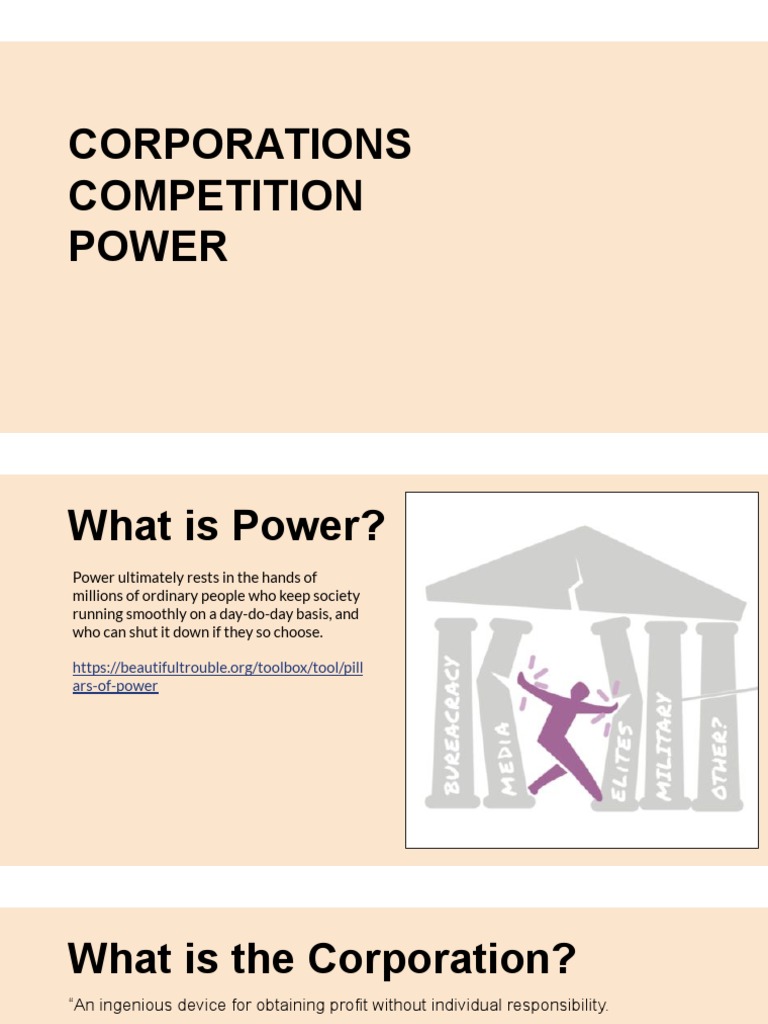 W6 Corporations Competition Power Presentation-1 | PDF