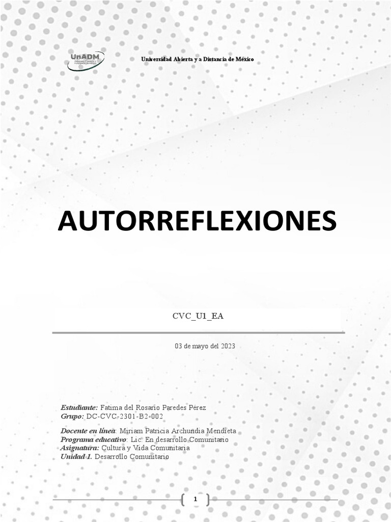 CVC U1 Atr Papf | PDF
