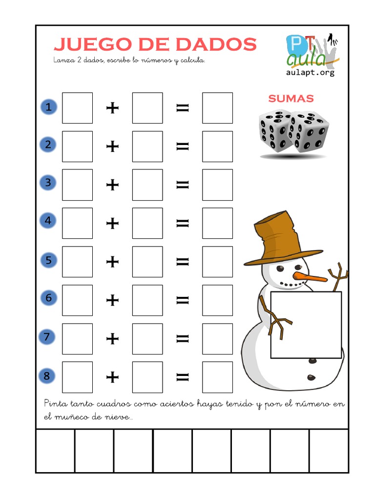 Juego de Dados - Sumas | PDF
