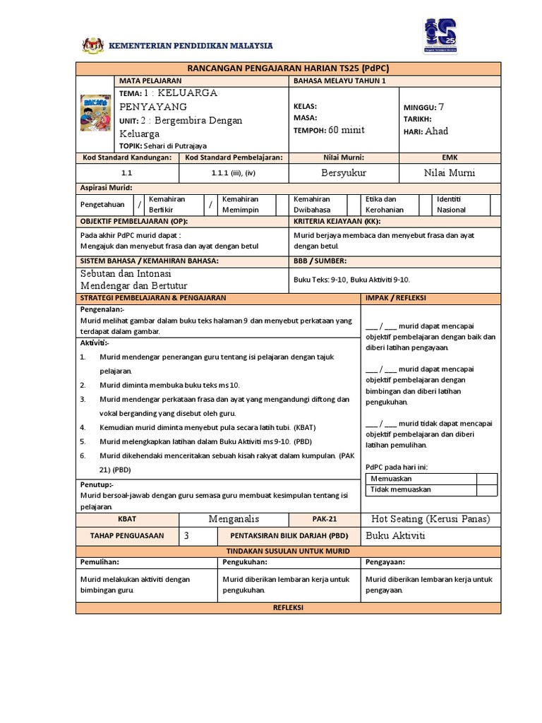 RPH BM THN 1 TS25 PDPC (Unit 2) | PDF