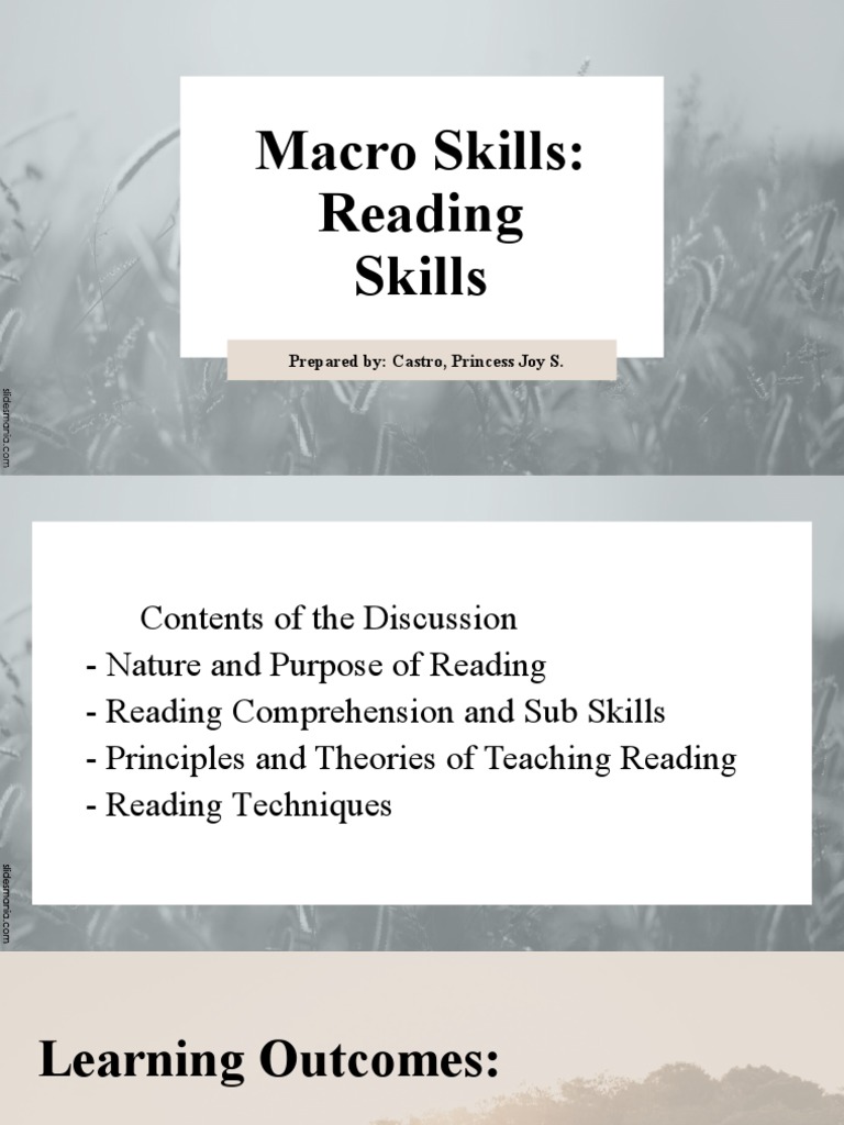 MacroSkills ListeningSkills | PDF | Reading Comprehension | Schema ...