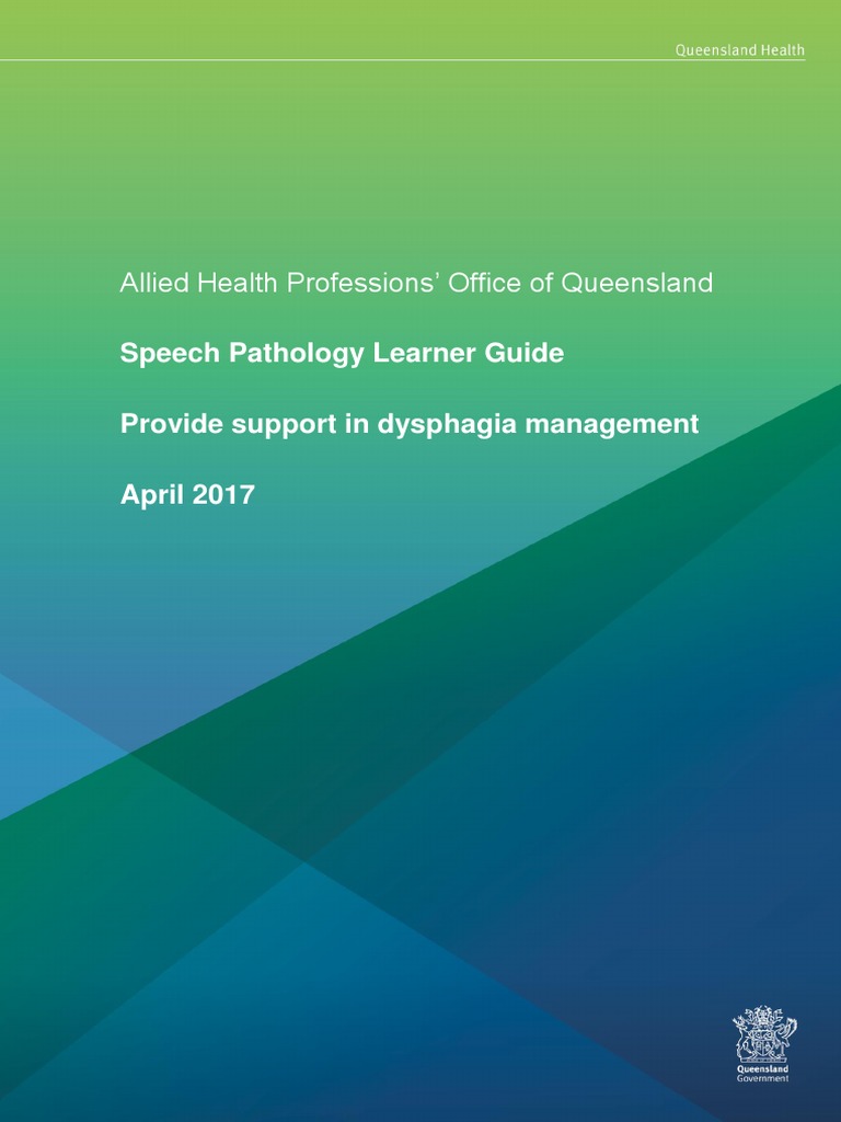 Speech Pathology Learner Guide Dysphagia-Mgmt | PDF