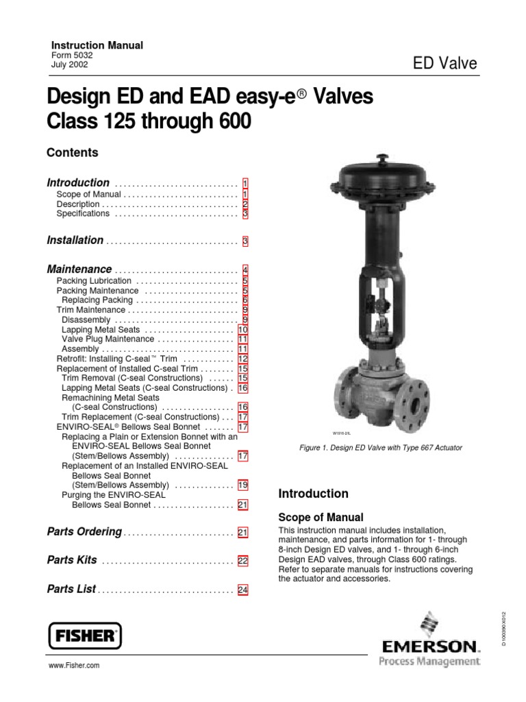 Fisher ED InstMan With PN | PDF