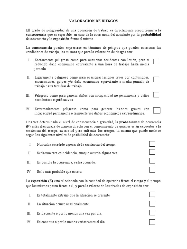 Valoracion de Riesgo | PDF | Riesgo