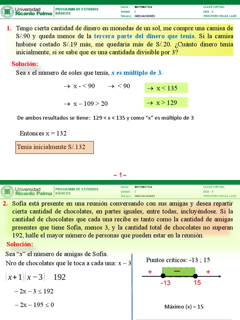 PPT Inecuaciones | PDF