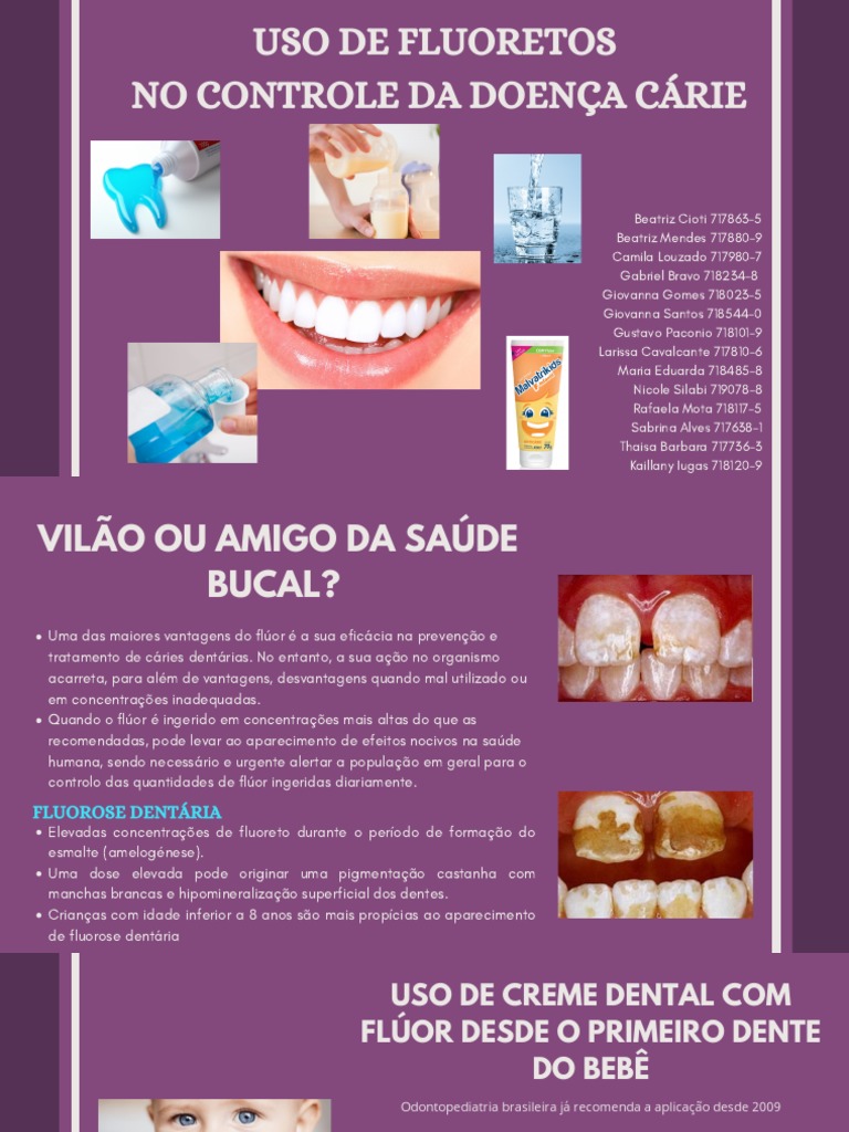 Uso de Fluoretos No Controle Da Doenã A Cã¡rie | PDF