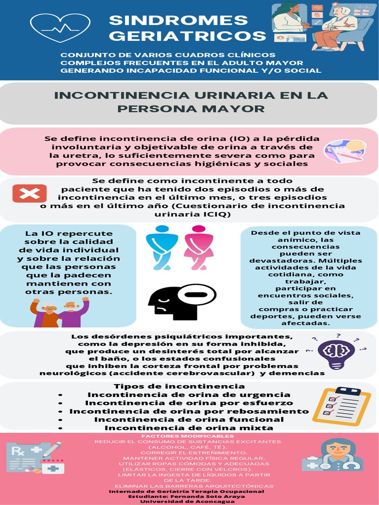 Infografia Incontinencia Urinaria Fernanda Soto | PDF | Incontinencia ...
