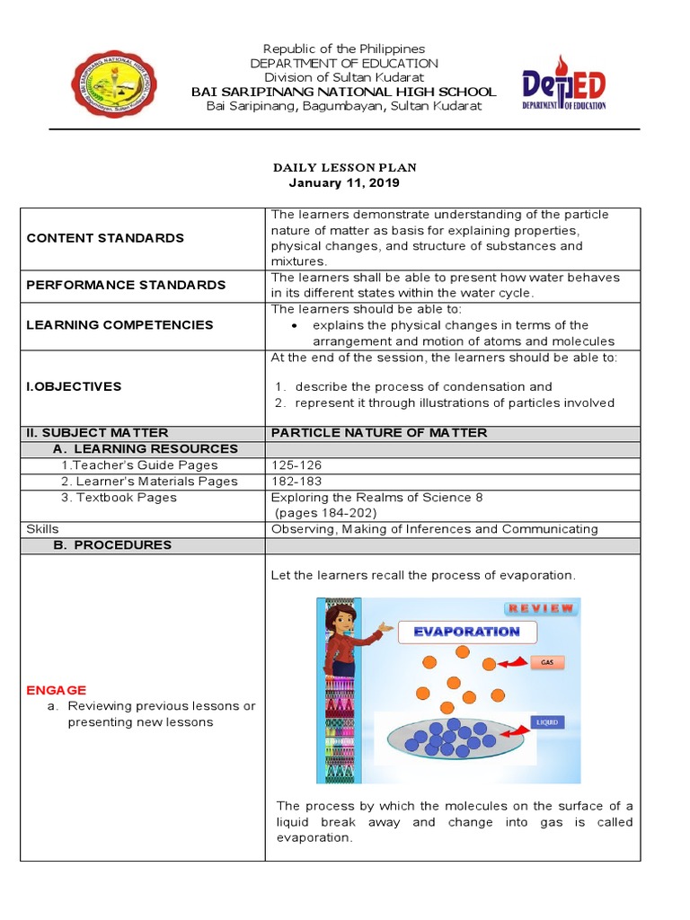 Lesson Plan About Matter | PDF | Matter | Learning