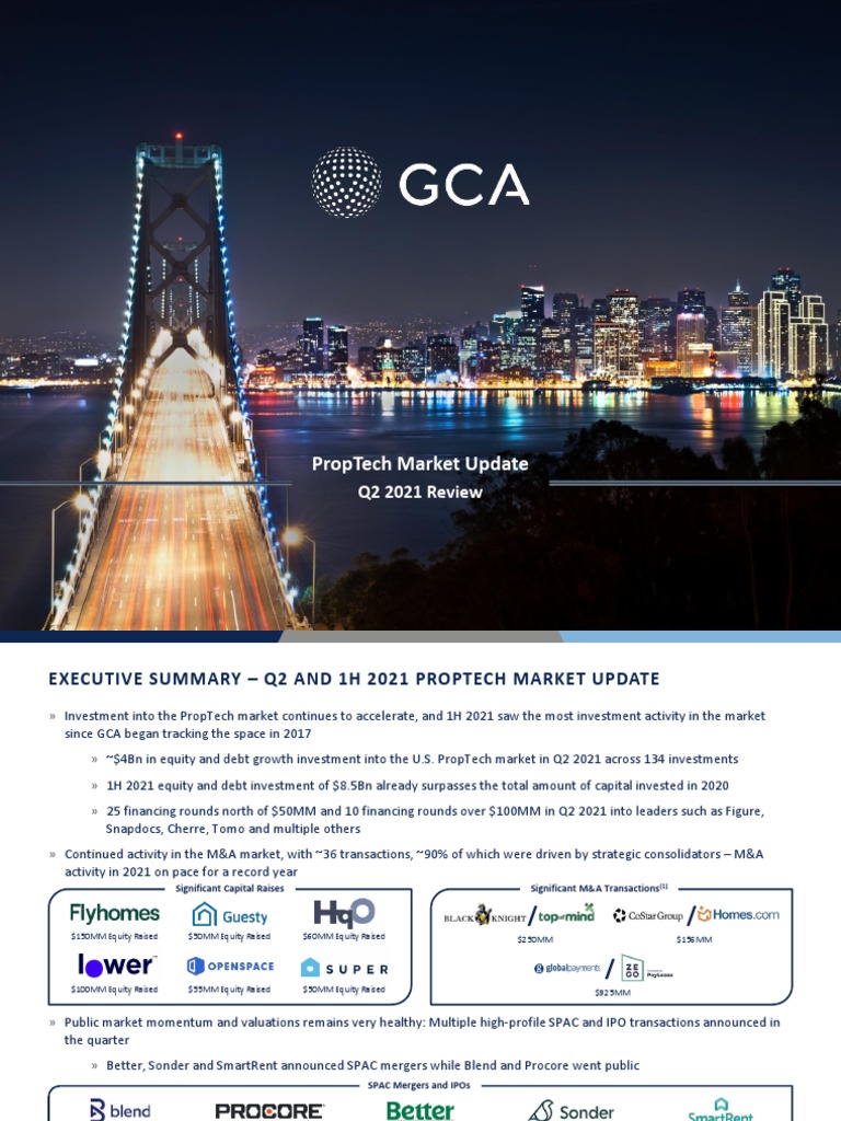 GCA PropTech Q2 2021 Market Update | PDF