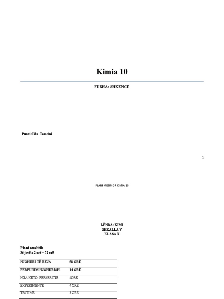 Plani Kimi 10 Tucxwb | PDF