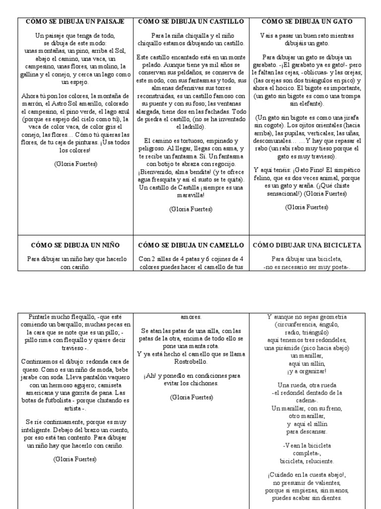 Poemas de Instrucciones | PDF