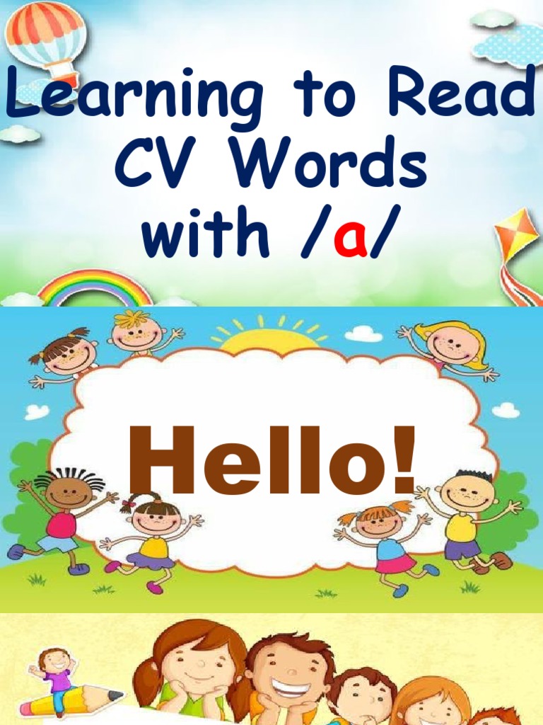 Learning To Read CV Words With /a | PDF
