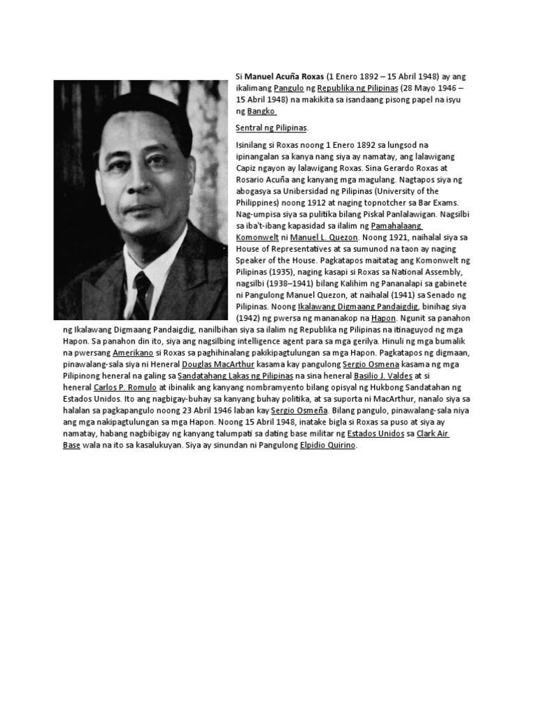 talambuhay ng mga pangulo | PDF