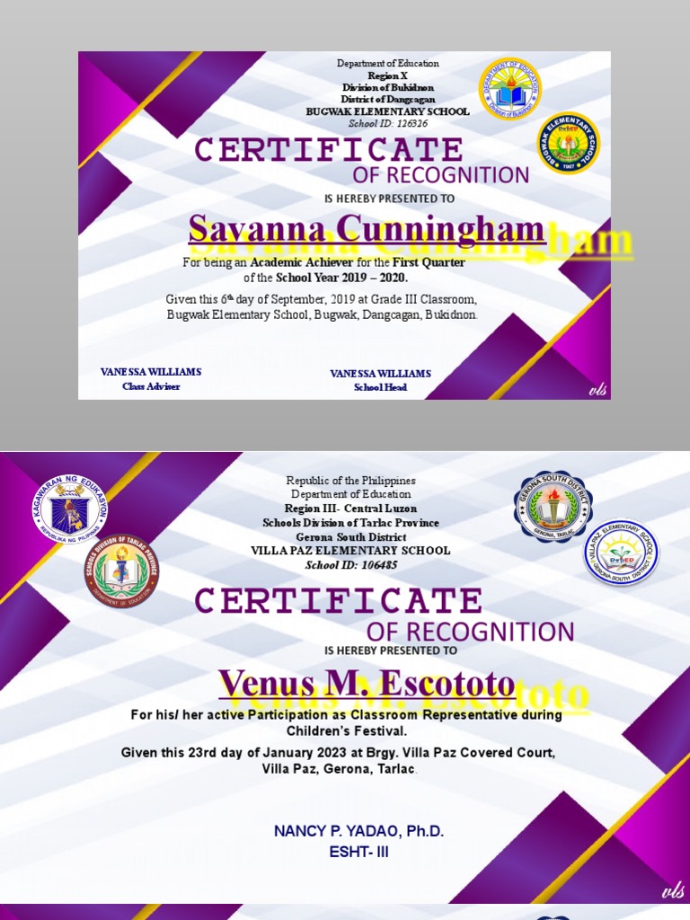 Certificates 2021-2022 | PDF