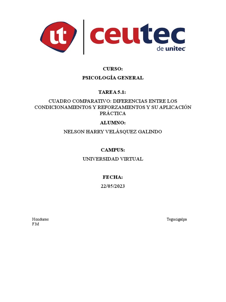 Tarea5 1 | PDF | Reforzamiento | Aprendizaje