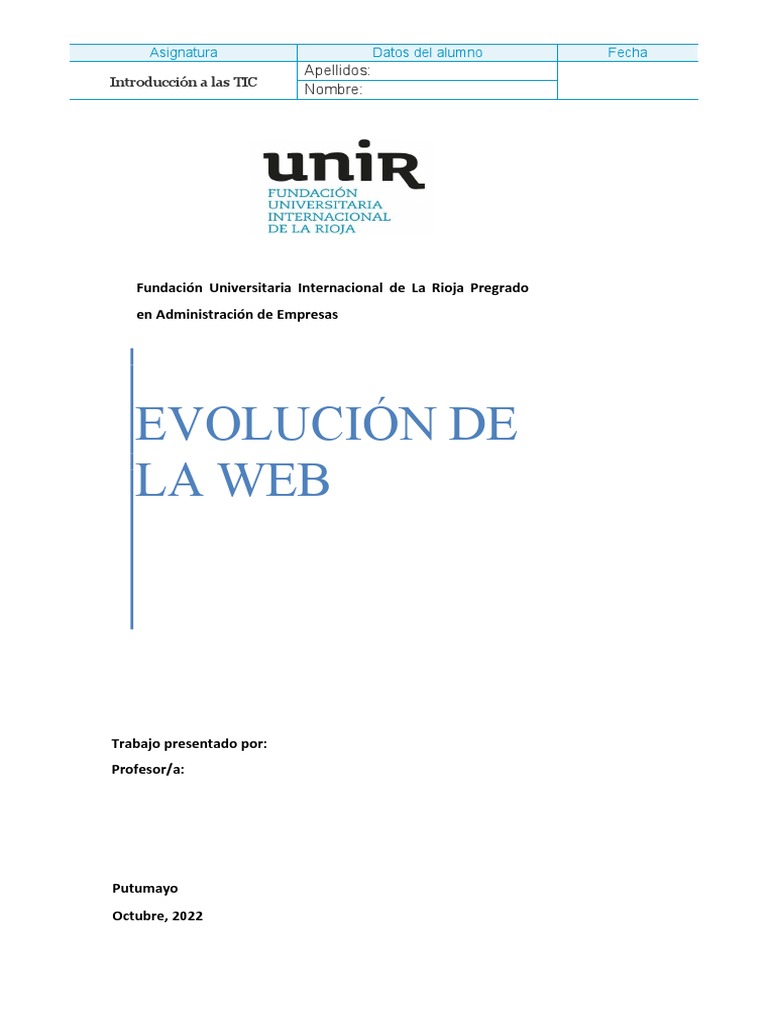 Evolución de la Web: De 1.0 a 4.0 | PDF | Red mundial | Internet y web