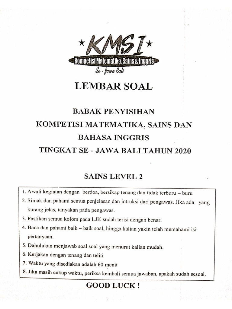 KMSI SAINS LEVEL 2 | PDF