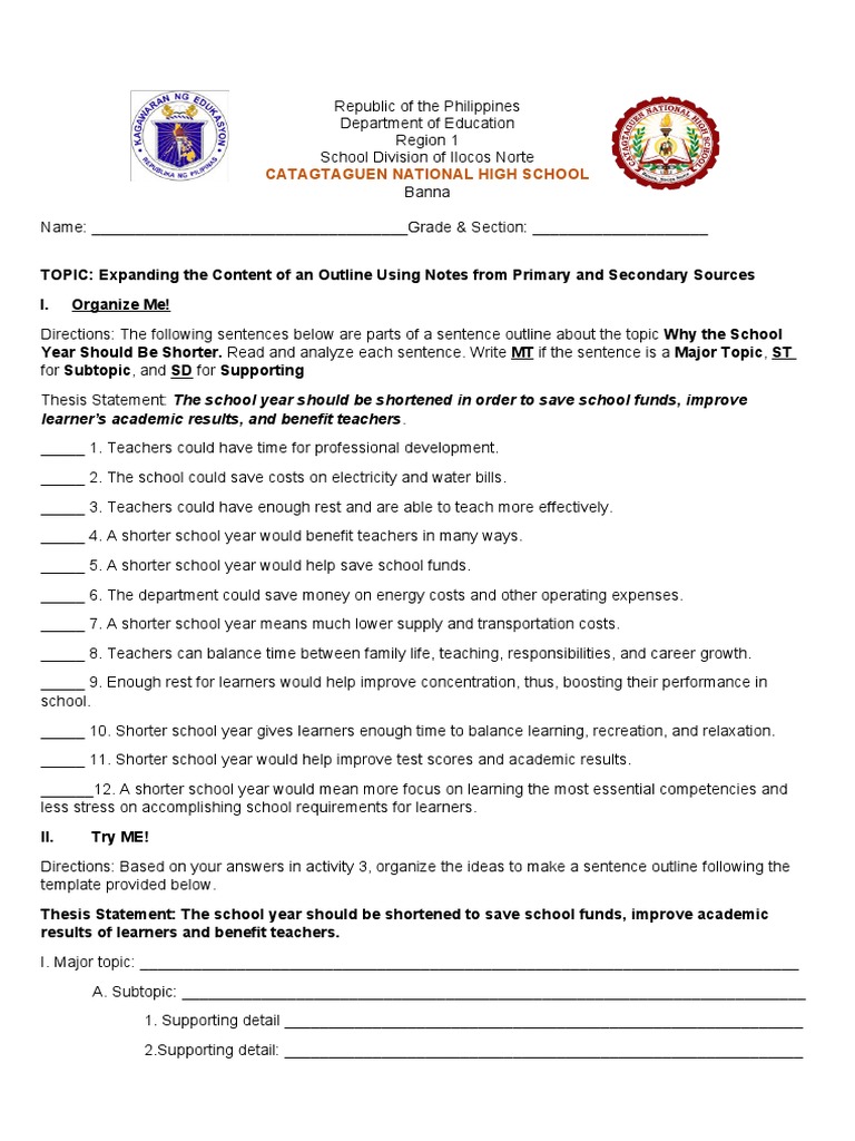 Module 2-English Worksheet-Sources | PDF | Learning