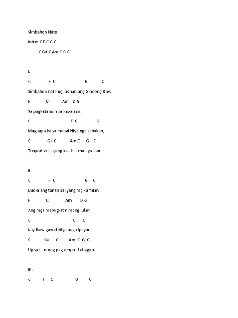 Simbahon Nato Hymn No. 2 | PDF