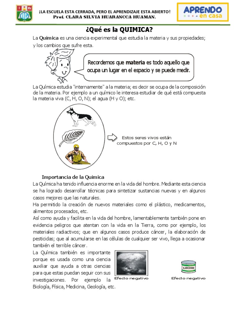 Qué Es La Quimica Pdf Química Importar