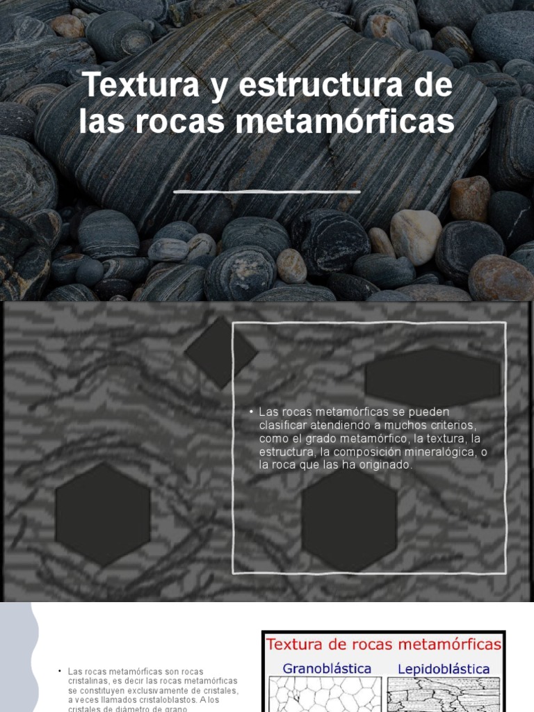 Texturas y Estructuras de Rocas Metamórficas | PDF | Roca (geología ...