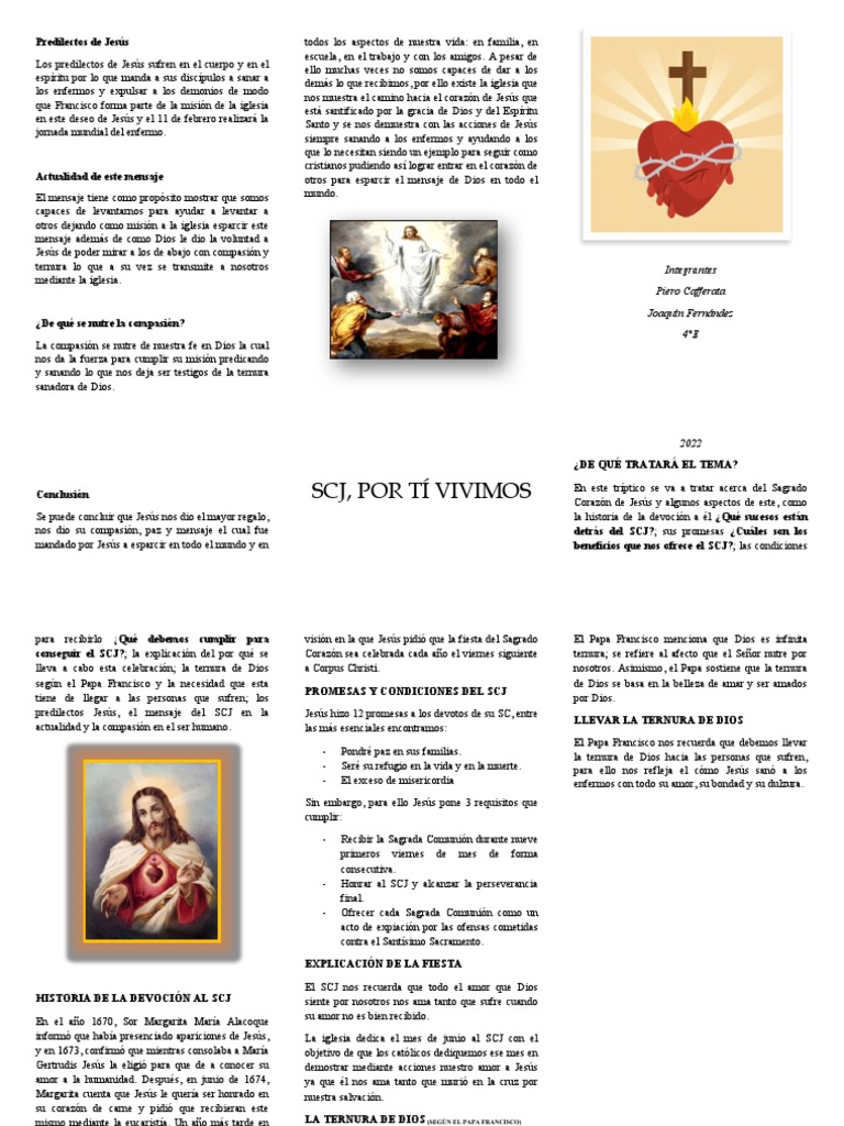 Triptico - Religion | PDF | eucaristía | Amor