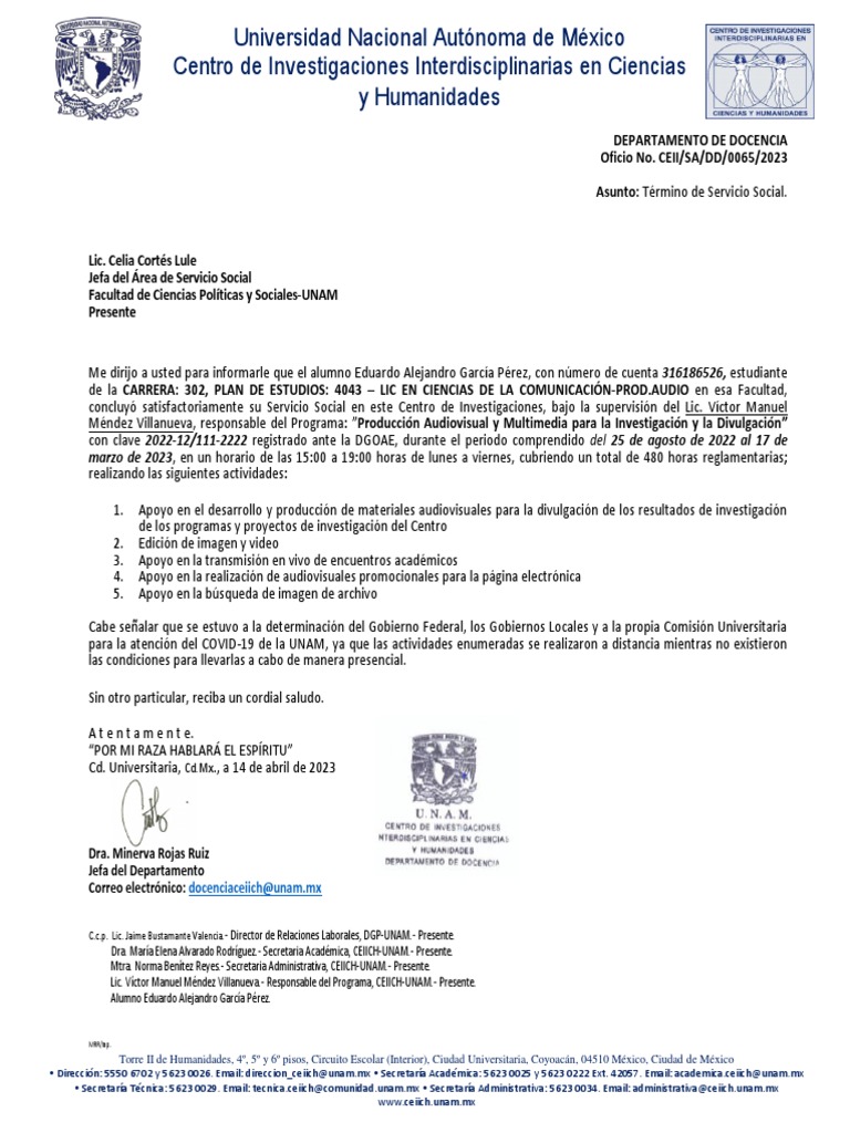 0065 - 2023 TSS Eduardo Alejandro García López | PDF | México